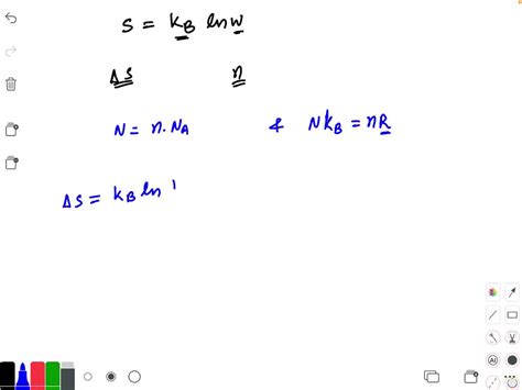 SOLVED The Entropy Of A Macroscopic State Is Given By S KB Lnw Numerade