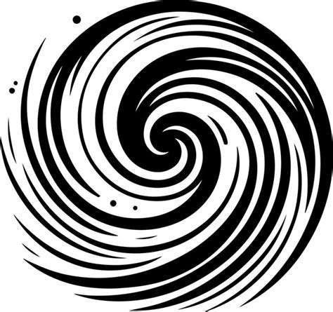 Abstract Spirals Vortex Swirl Motion Elements Rotating Spirals Simple Minimal Vector Black Color