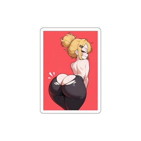 Huge Booty Ripped Yoga Pants Sexy Pawg Blond Red Waifu Anime Sticker