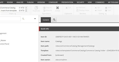 Sitecore Experience Commerce Catalogs In The Sitecore Content Editor