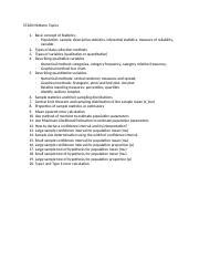 List Of Topics To Be Covered In Midterm Docx ST Midterm Topics Basic Concept Of
