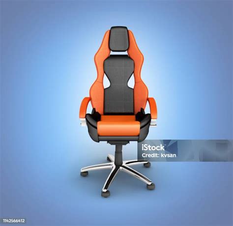 파란 그라데이션 배경 3d 렌더링에 고립 된 현대 사무실의 자 0명에 대한 스톡 사진 및 기타 이미지 0명 가구 개인 장식품 Istock