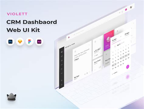 Violett Saas Dashboard Web Ui Kit Graphic By Royalz Store Creative Fabrica
