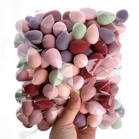 100pcs Mini Makeup Sponge Puff Beauty Egg Sponge For Makeup Concealer