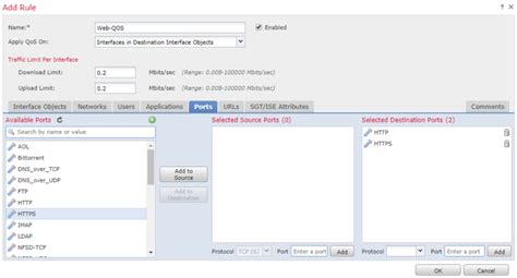 Qos Policy On Firepower Threat Defense Configuration Cisco Community