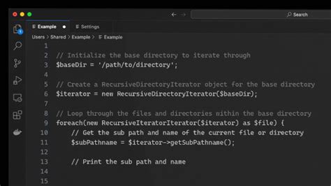 Basic Example Of Php Function Readdir