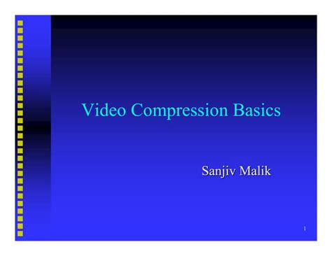 video compression basics pdf computing technology and computing
