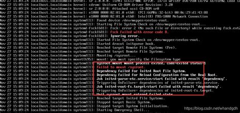 centos 7 无法启动，entering emergency mode问题解决 csdn博客