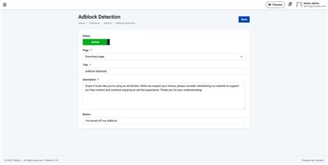 Adblock Detection Add On For Filebob By Vironeer CodeCanyon