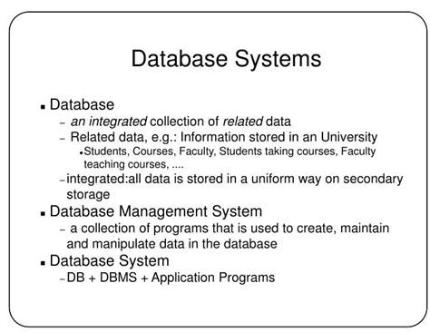 PPT Database Systems PowerPoint Presentation Free Download ID 6820747
