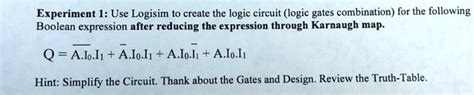 Experiment 1 Use Logisim To Create The Logic Circuit Logic Gates