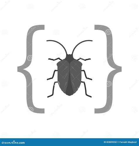 Bug In Code Stock Illustration Illustration Of Testing 82809550