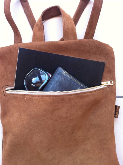 Brown Suede Backpack Brown Bag Suede Backpack Women Bagbrown