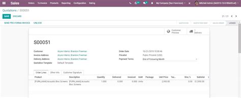Invoices Odoo Enterprise Edition Book Sales