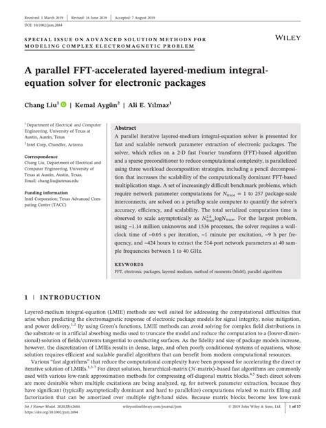 A Parallel Fft‐accelerated Layered‐medium Integral‐equation Solver For