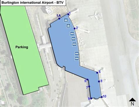 Burlington Airport Map Guide To Btvs Terminals