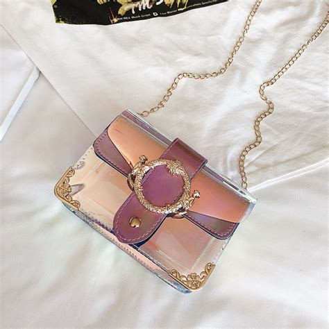 Badu Bg Дамска стилна чанта с метална декорация и верижка Badu Bg