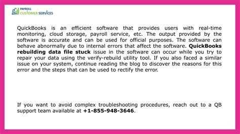 PPT How To Get Past QuickBooks Rebuilding Data File Stuck Error PowerPoint Presentation ID