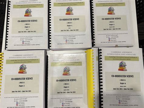 Igcse Coordinated Sciences Past Year Hobbies And Toys Books And Magazines Assessment Books On