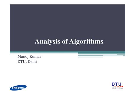 Dsa Mk Lect3 Dsa Notes Analysis Of Algorithms Manoj Kumardtu Delhi