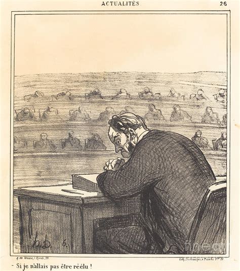 Si Je Nallais Pas Tre Rlu Drawing By Honor Daumier Fine Art America