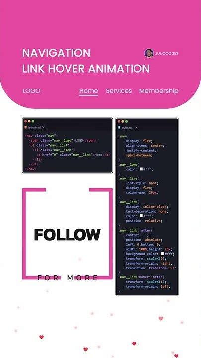 Navbar Link Hover animation made with CSS | CSS animation - YouTube