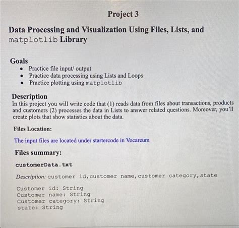 Solved Project 3 Data Processing And Visualization Using