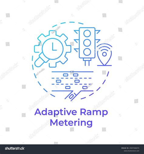 Adaptive Ramp Metering Blue Gradient Concept Stock Vector Royalty Free