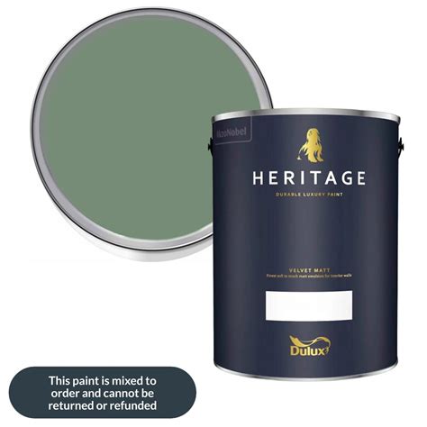 Dulux Heritage Walls And Ceilings Dh Grass Green Velvet Matt Emulsion