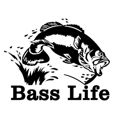 17cm Bass Life Largemouth Bass Stencils Fishing Fish Decal Vinyl Truck