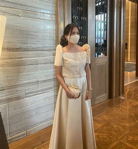 Made To Order Modern Filipiniana Blouse And Skirt Philippine Fabric
