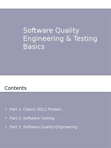 pdf software quality engineering and testing basics dokumen tips