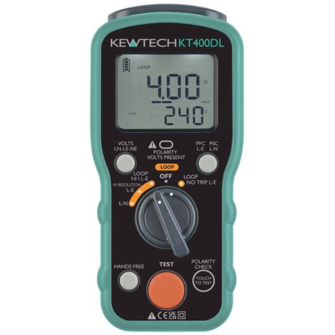 Kewtech Kt400dl Loop Impedance Psc Tester Iss Co Uk