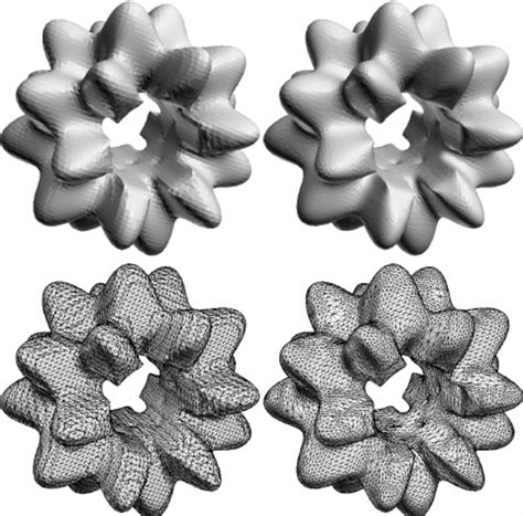 Left 1⁄21⁄41⁄4 ¿ Marching Cubes Mesh 40k Triangles Right Optimized