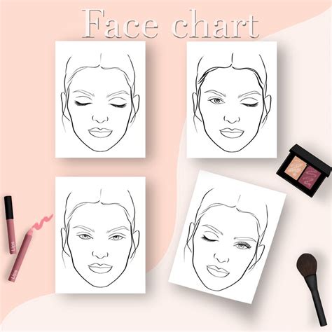 Makeup Artist Face Chart Png Jpeg Pdf Face Chart For Makeup Artist