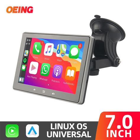 휴대용 무선 애플 카플레이 안드로이드 자동 모니터 미러 링크 디스플레이 블루투스 터치 스크린 자동차 버스 닛산 도요타