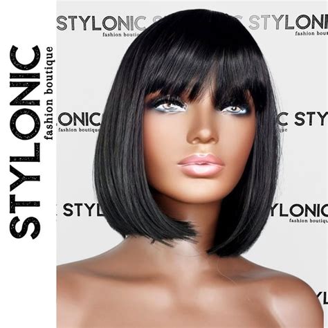 Short Black Cosplay Wig Etsy
