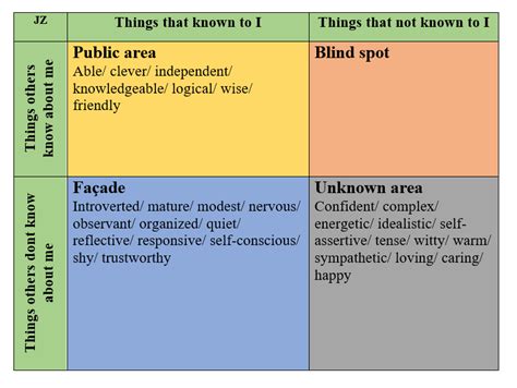 Analysis Of Johari Window Nguyen Gia Khanh