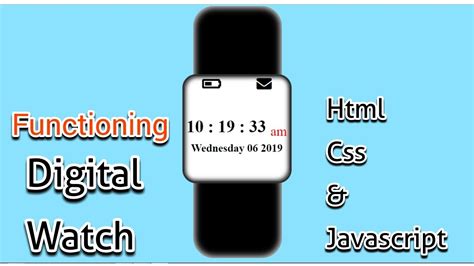Digital Watch Html Css Javascript YouTube