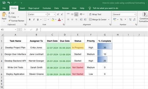 How To Color Code Cells In Excel Clickup