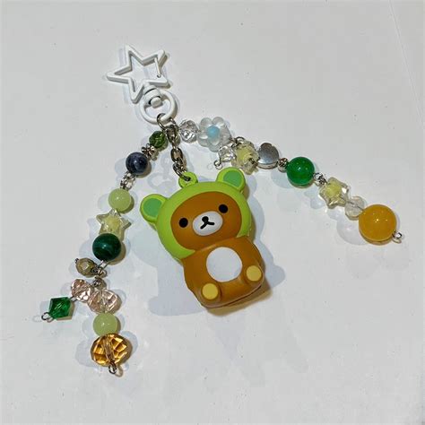 Rilakkuma Melon Star Keychain ☆ Beaded Clutter Depop