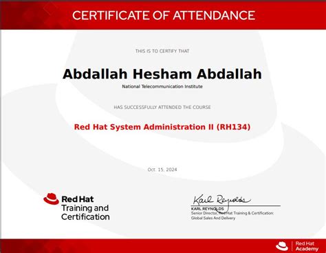 abdallah hesham on linkedin redhat linuxsystemadministration nti