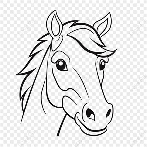 개요 스케치 드로잉을 색칠하기위한 말 머리 벡터눈썹속눈썹 Png 일러스트 무료 다운로드 Lovepik