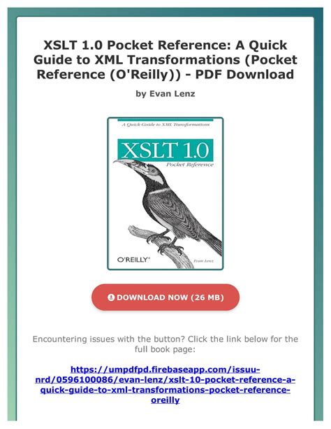 pdf ebook xslt 1 0 pocket reference a quick guide to xml