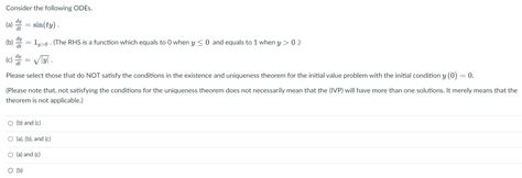 Solved Consider The Ode Dtdy Y Y−2 2 Y 1 Please Choose