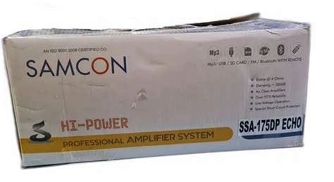 2400 W 2 Samcon Professional Audio Amplifier System Model Name Number Ssa 175dp Echo At ₹ 9500