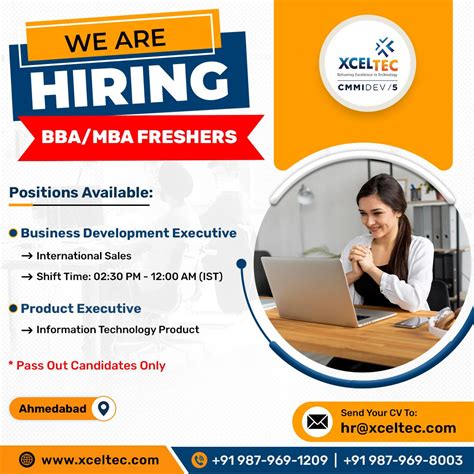 Xceltec A Cmmi Level 5 Company On Linkedin Mba Bba Xceltec Hiring Mbagraduates