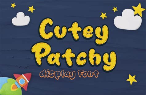 cutey patchy display font