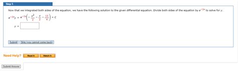 Solved Now That We Integrated Both Sides Of The Equation We