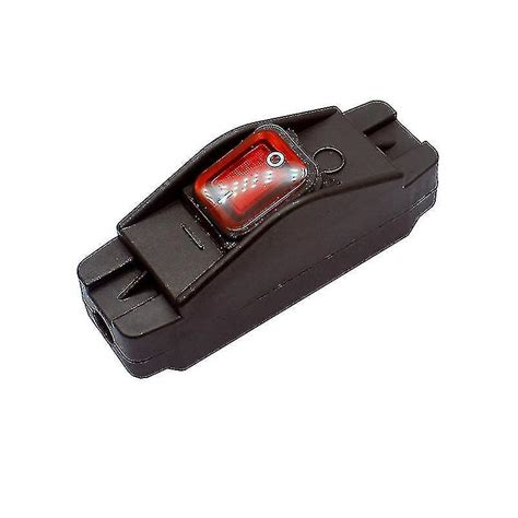 Waterproof Ip65 16a Onoff Tomato Color Button Inline Cord Switch